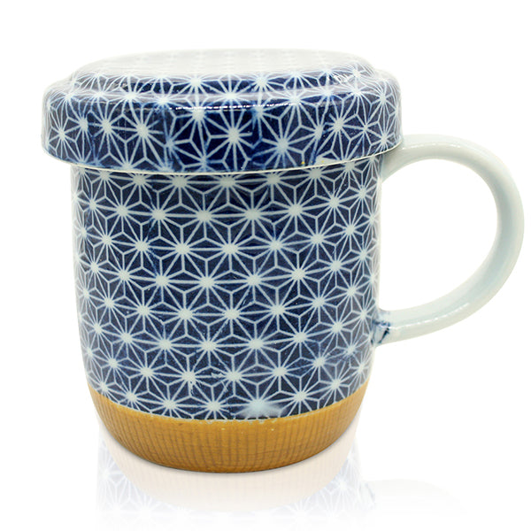 Japanese Tea Infuser Mug 350ml - Kira Blue | Quality Stoneware – Tea Lovers