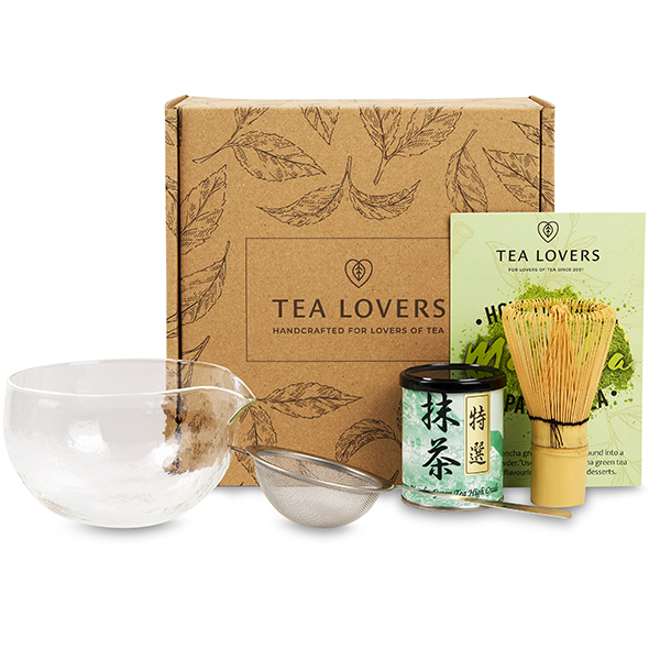 Matcha Gift Box Set - Glass Matcha Bowl | Japanese Matcha – Tea Lovers