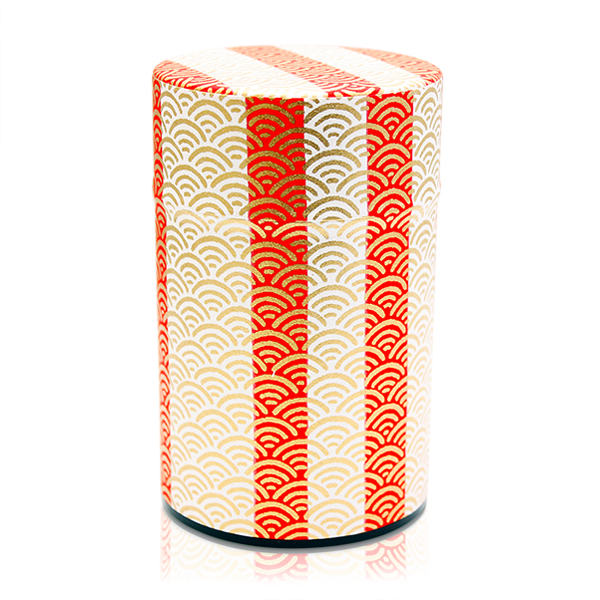 Japanese Nami Red Stripe Origami Canister | Washi Paper Canisters – Tea ...