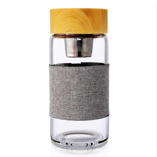 Ocha Glass Infuser Bottle 400ml (Grey) | Tea Infuser Bottles – Tea Lovers